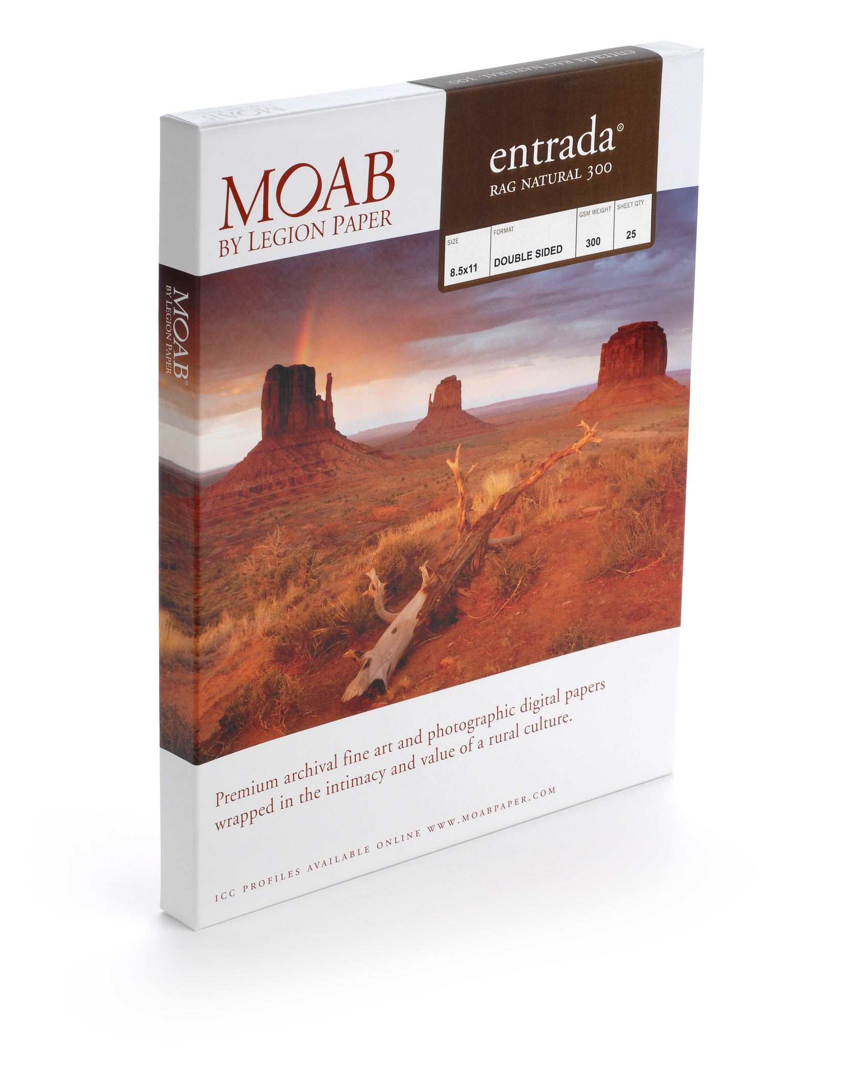 Moab Paper - Entrada - Rag Natural 300 gsm - A4 Double-Sided (25 Sheet ...
